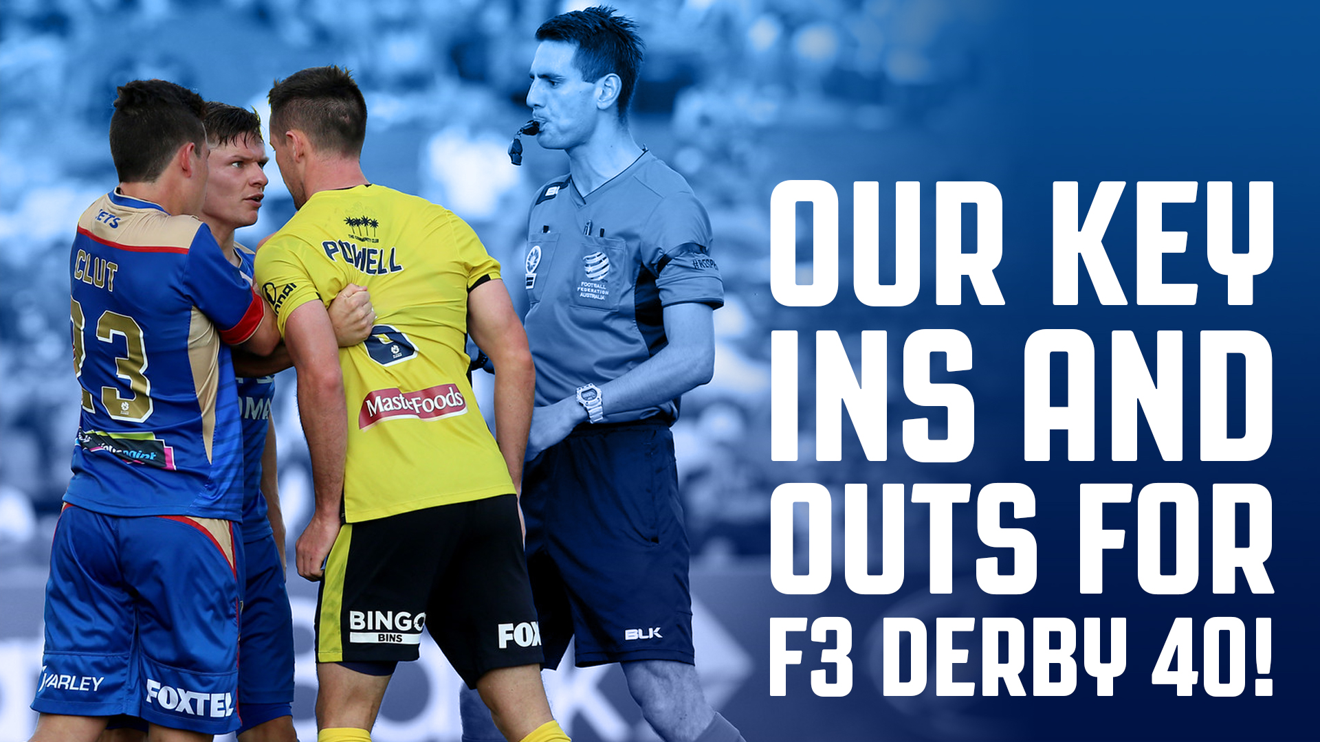 SQUAD: Five players promoted for #F3Derby 40 - Newcastle Jets