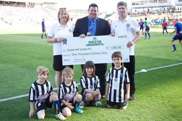 Cooks Hill United kicking goals - Newcastle Jets