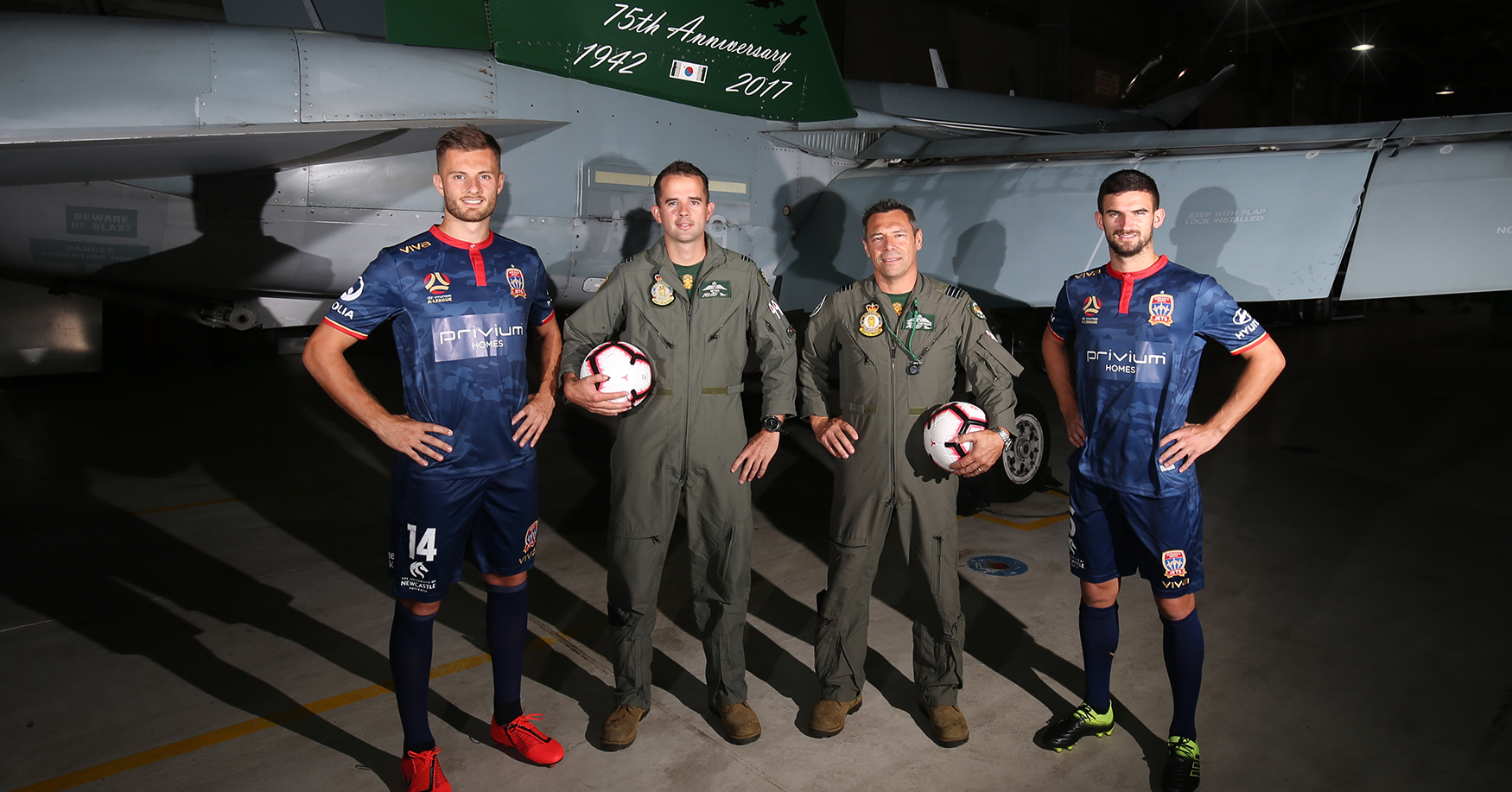 RAAF Round: On board for the flyover - Newcastle Jets