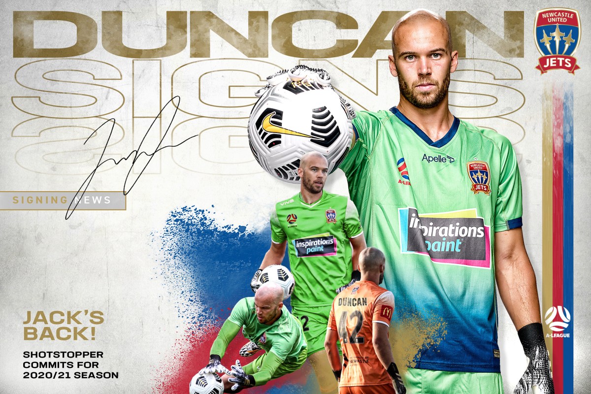 A-League: Duncan commits to 2020/21 season - Newcastle Jets