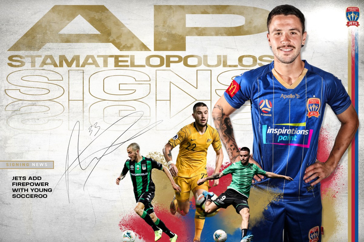 A-League: Young Socceroos Stamatelopoulos joins Jets - Newcastle Jets