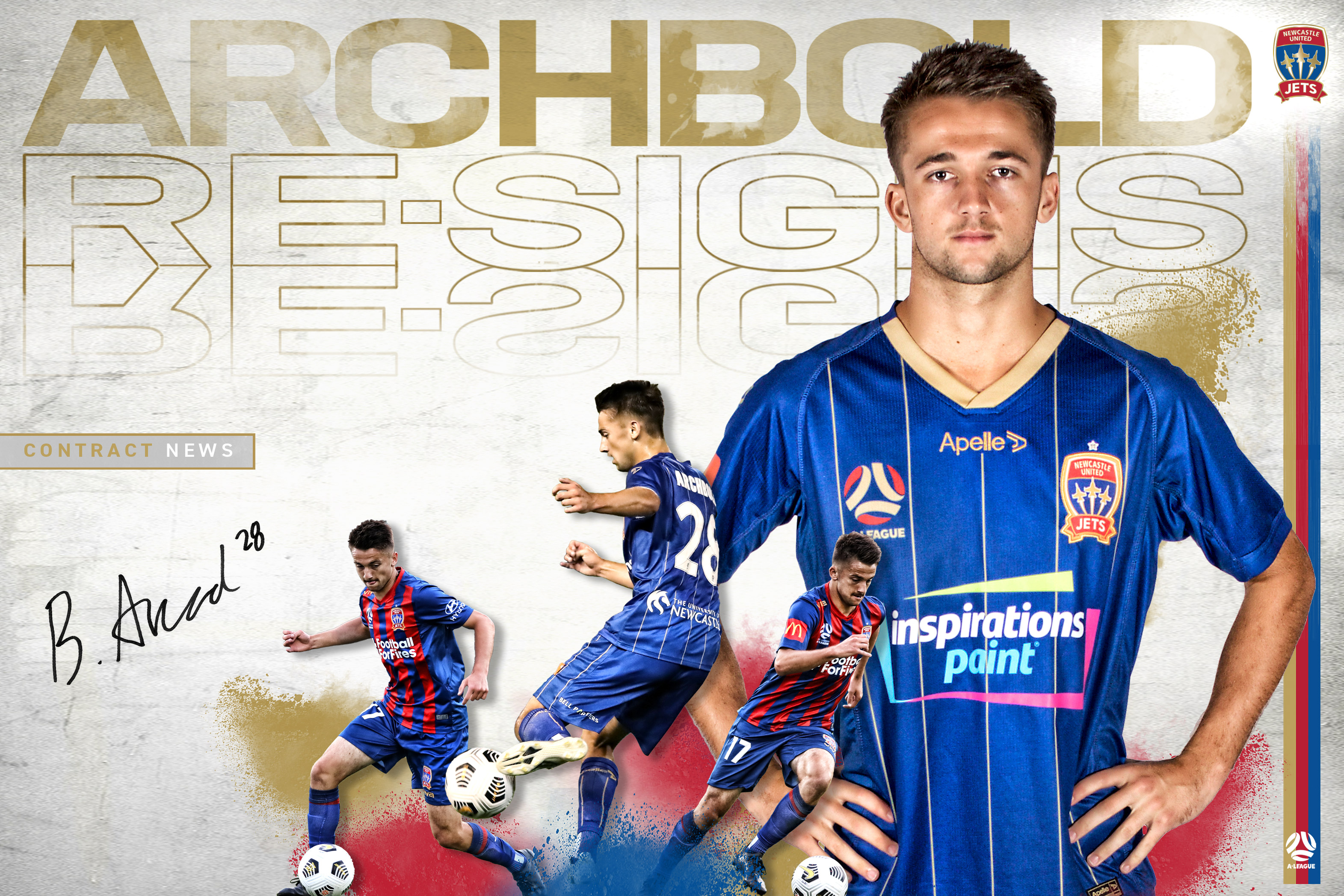 Blake Archbold re-signs with Jets - Newcastle Jets