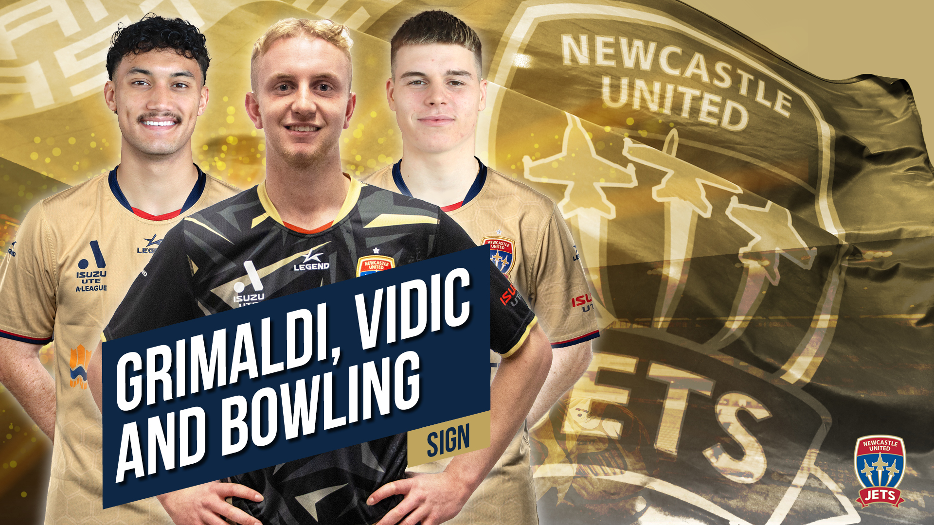 Newcastle Jets sign Bowling, Grimaldi and Vidic to Scholarship deals ...