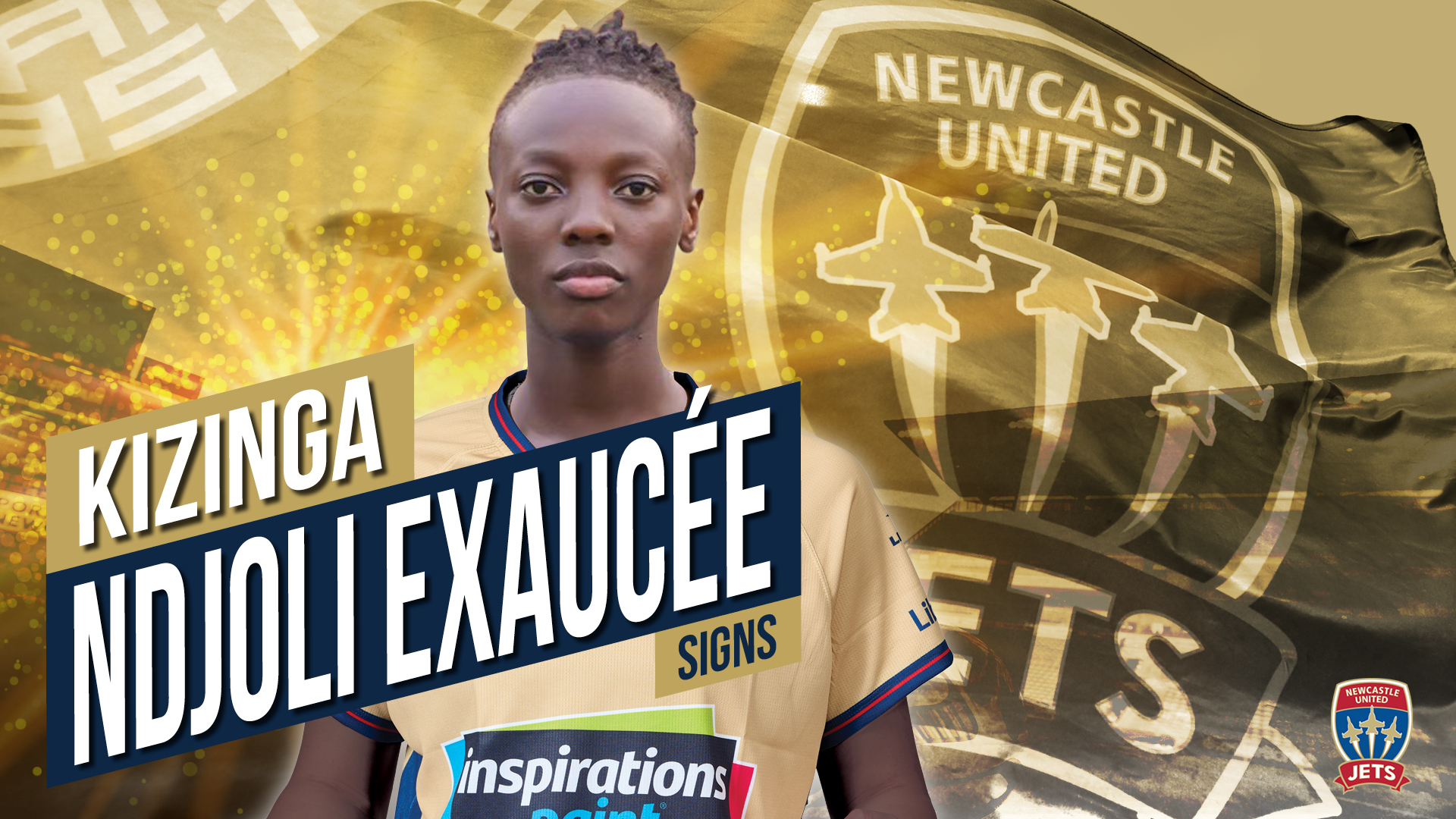 Newcastle Jets sign Congo international Kizinga Ndjoli Exaucee ...